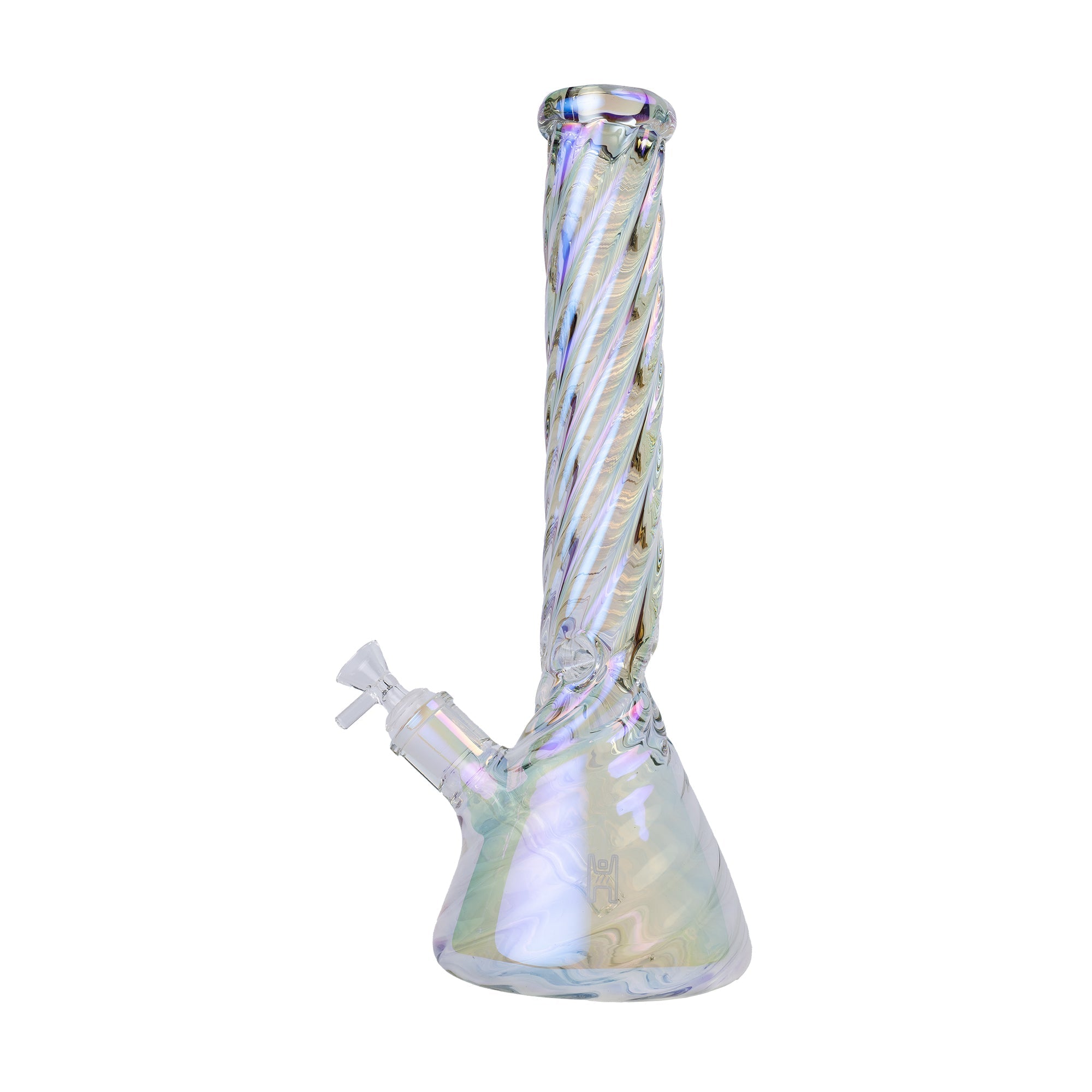 Human Grade Twisted Iridescent Beaker Water Bong – INHALCO