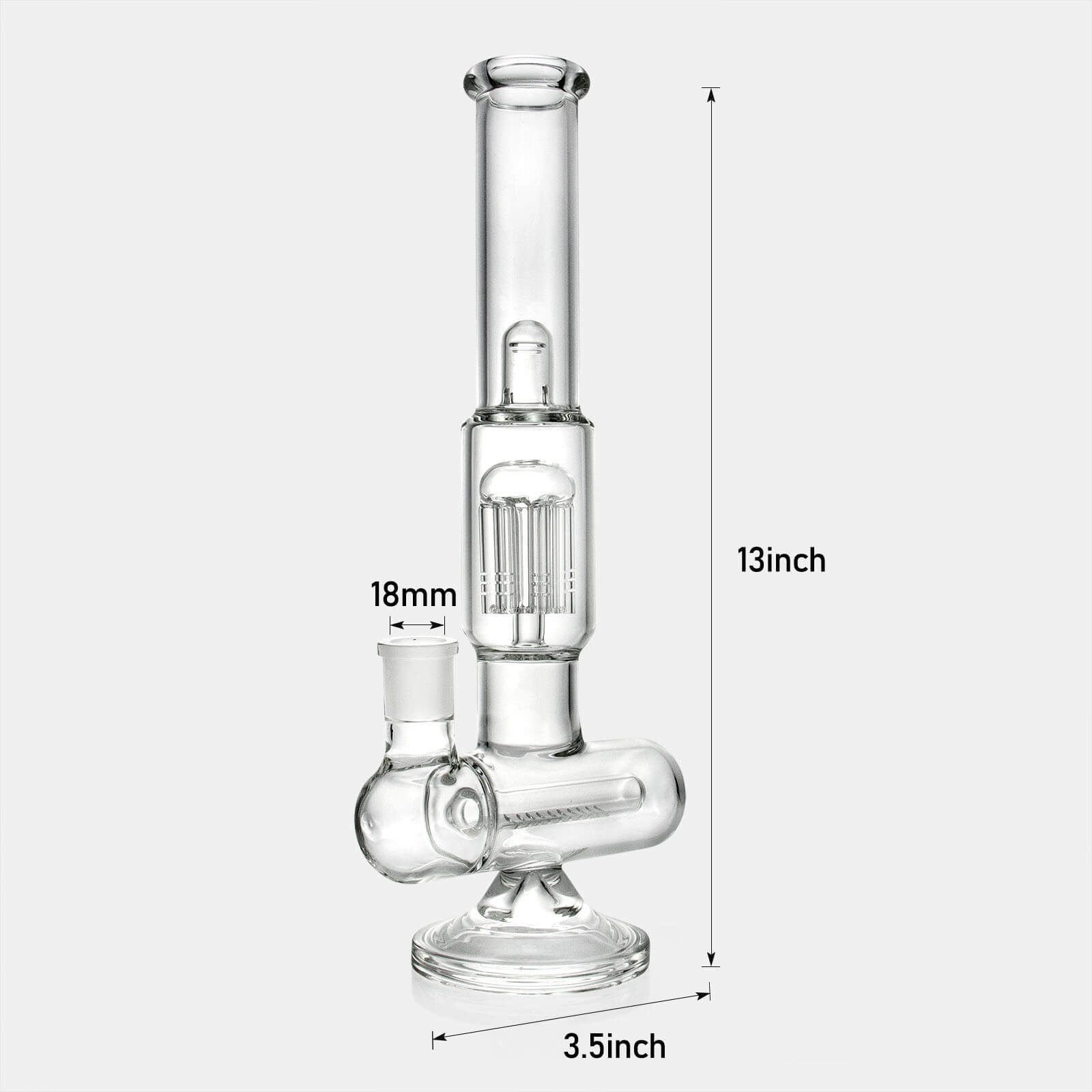 13″ Inline Perc to Tree Perc Water Pipe | INHALCO