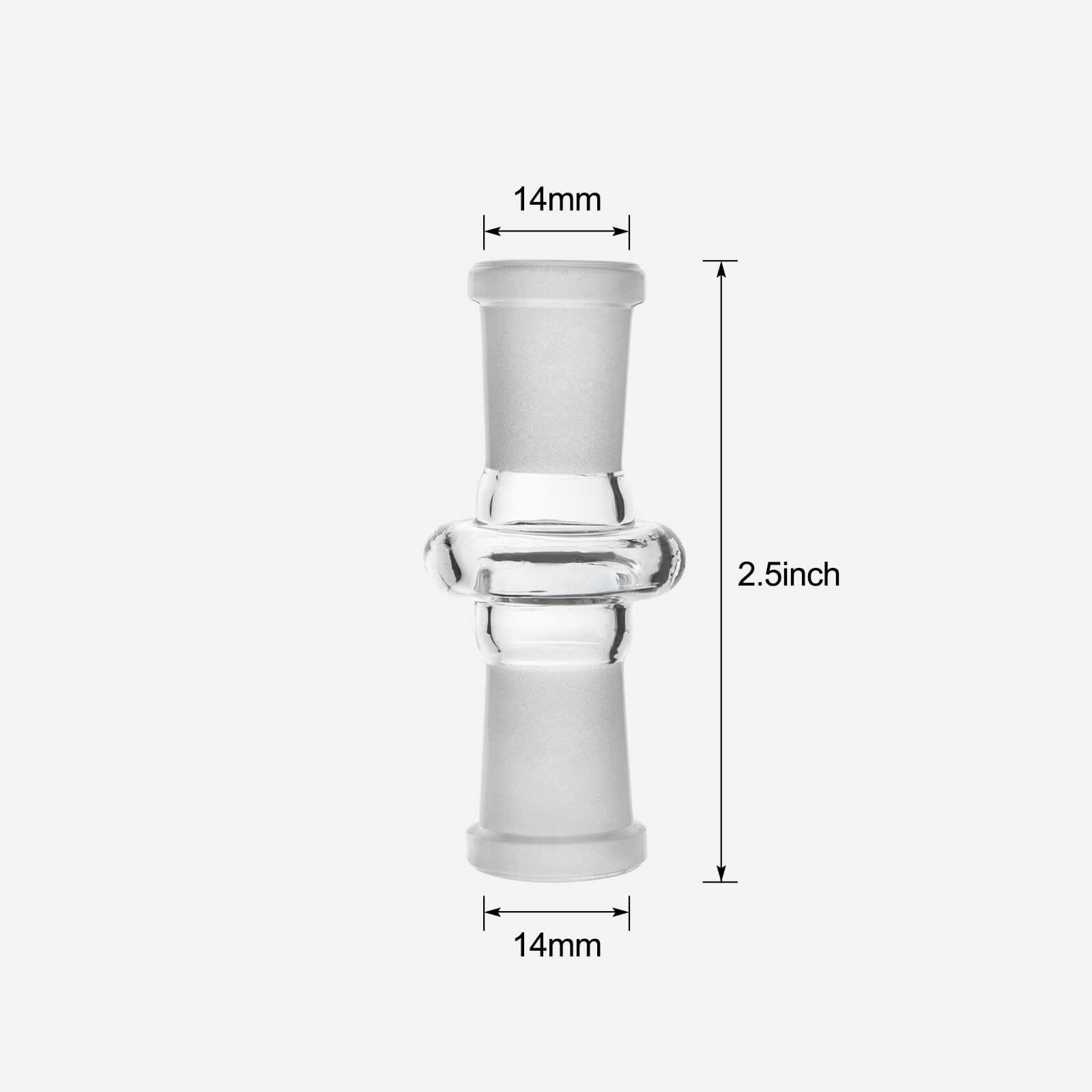 14mm Female to 14mm Female Glass Adapter | INHALCO