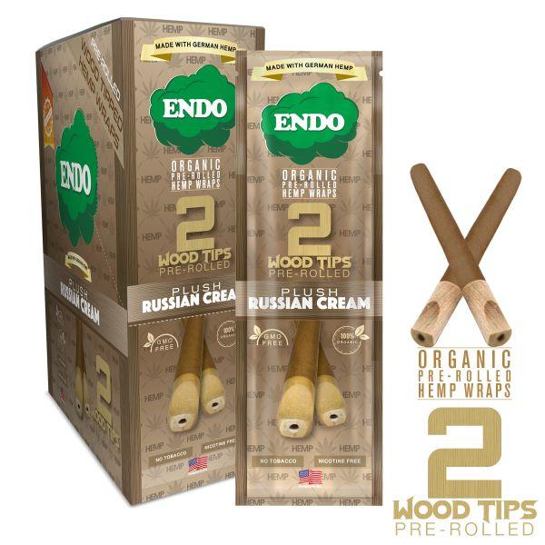 ENDO Organic Hemp Wrap Pre Rolled With Wood Tips – INHALCO