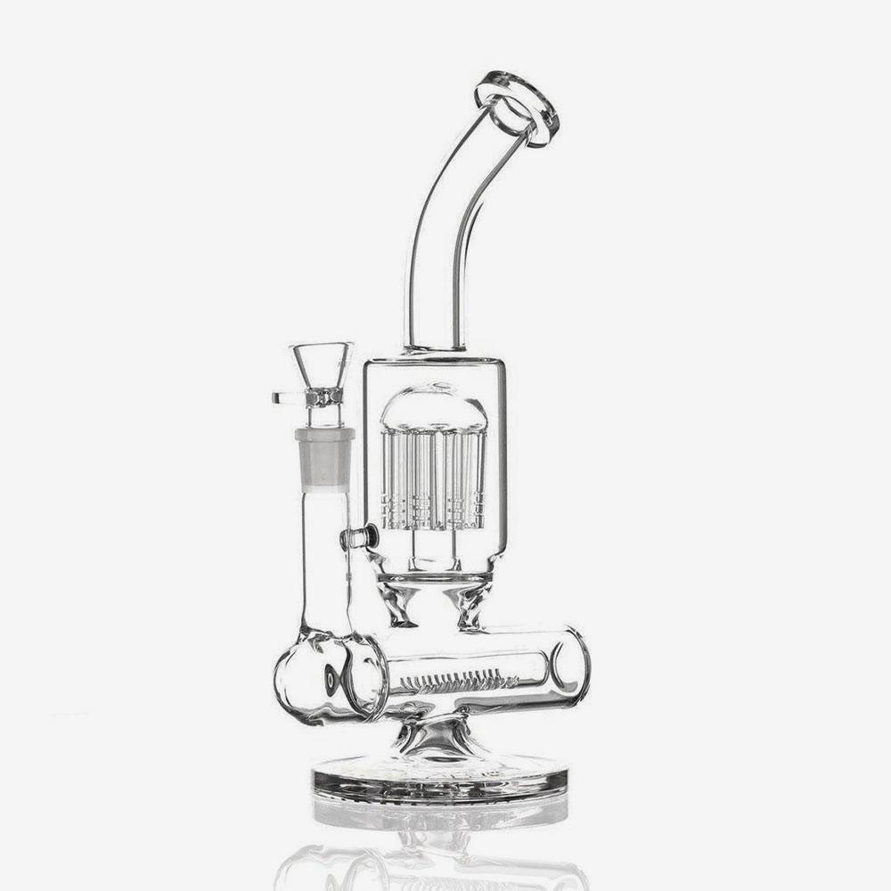 Bent Inline Tree Perc Water Pipe | INHALCO