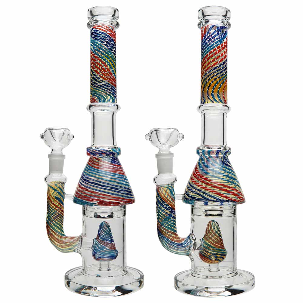12" Ball Shower Straight Tube Perc Bong – INHALCO