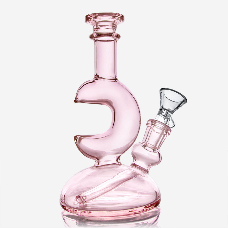 Crescent Moon Bong, Pink Bong | INHALCO