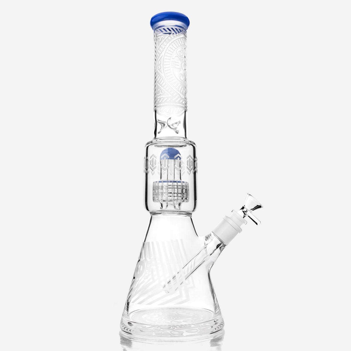 Frosted Sacred Geometry Beaker Bong Matrix Perc | INHALCO