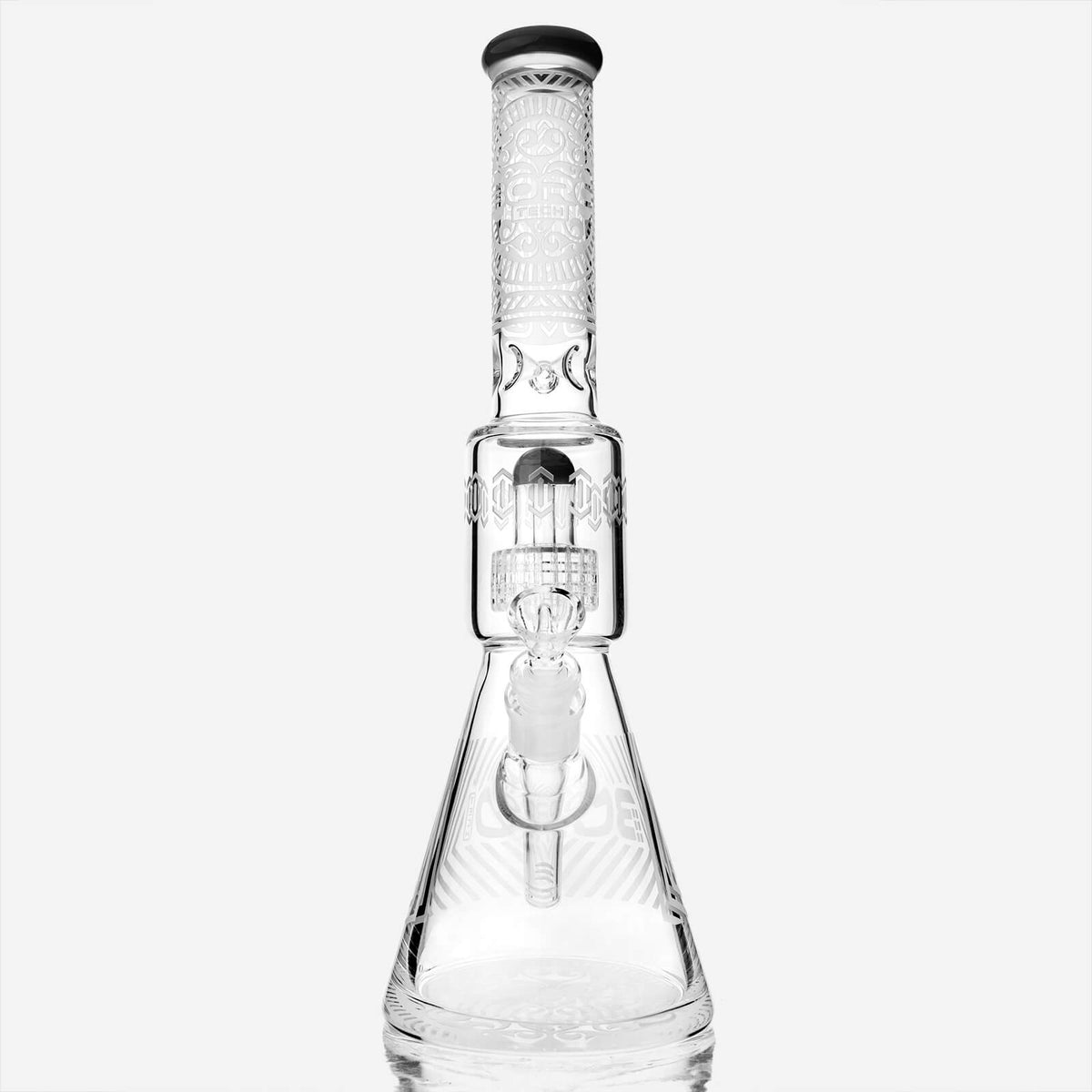 Frosted Sacred Geometry Beaker Bong Matrix Perc | INHALCO