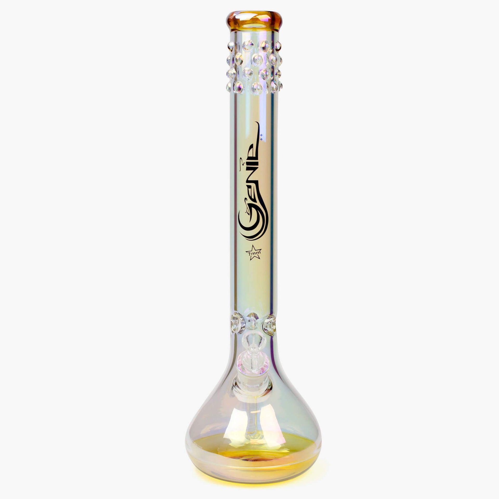 19" Genie Metallic Glass Bong Round Base – INHALCO