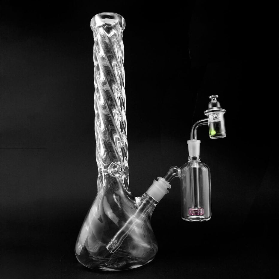 Quartz Banger with Spinner Carb Cap and Terp Pearls | INHALCO