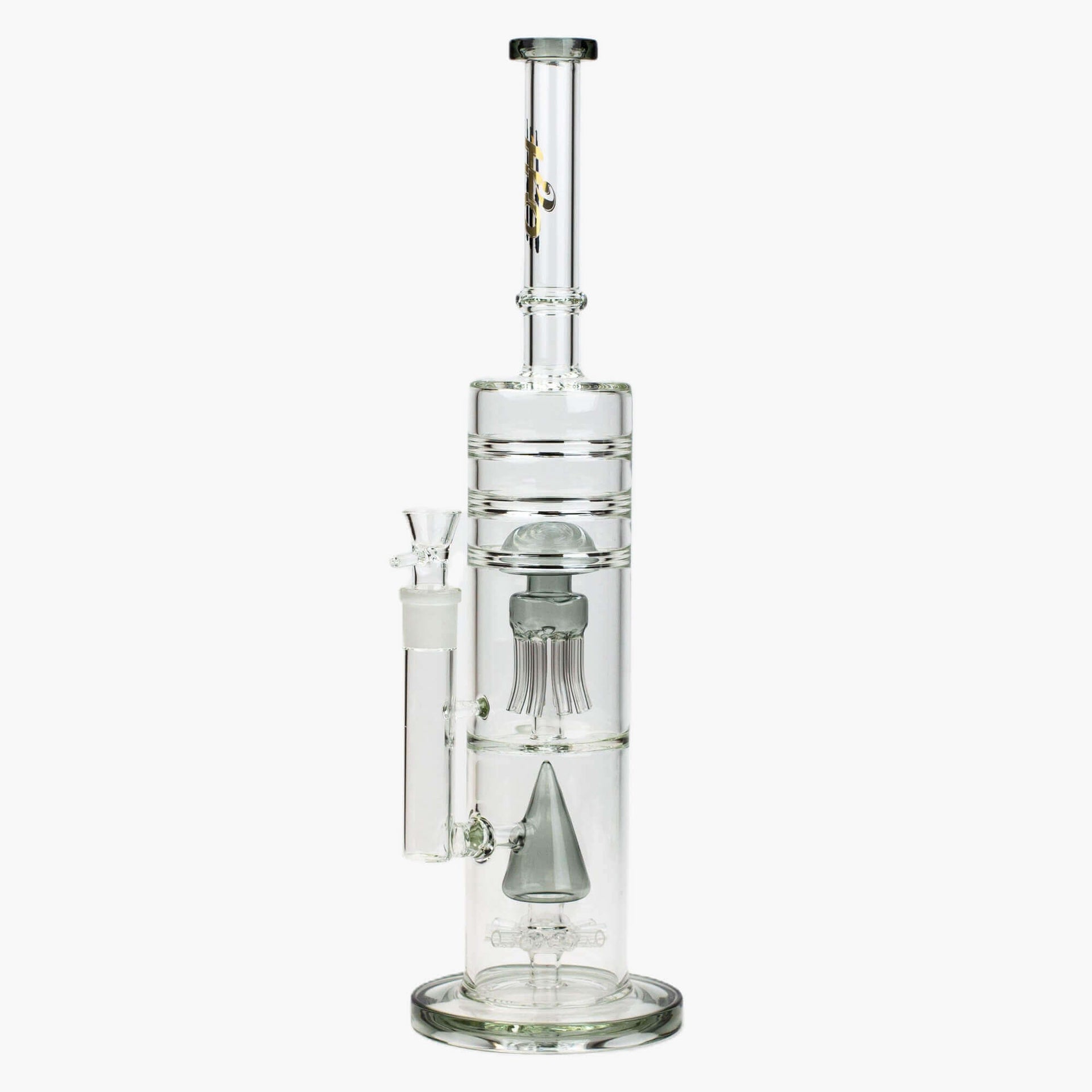 17" H2O Dual Diffuser Glass Bong – INHALCO