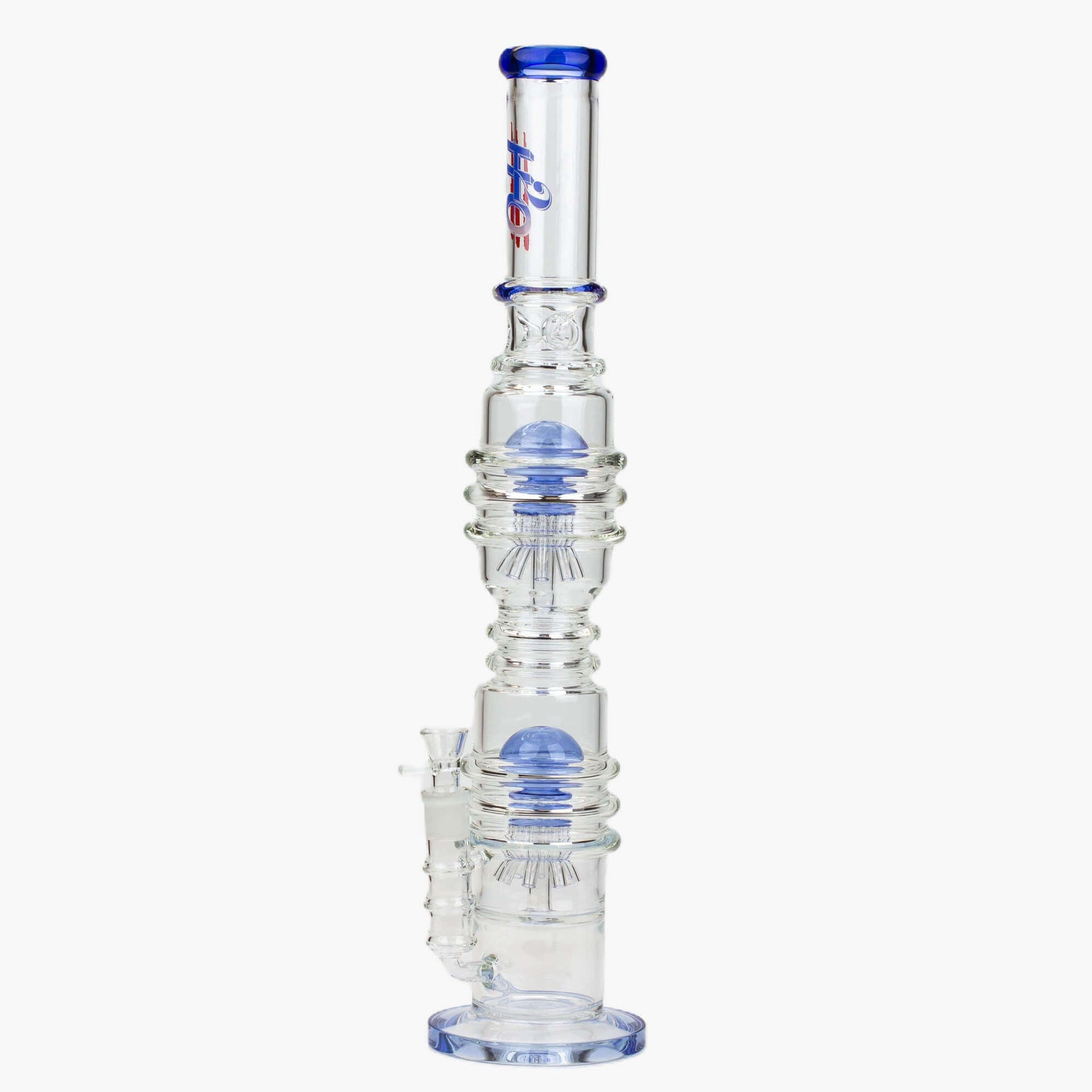 21" H2O Dual Percolator Glass Water Bong – INHALCO
