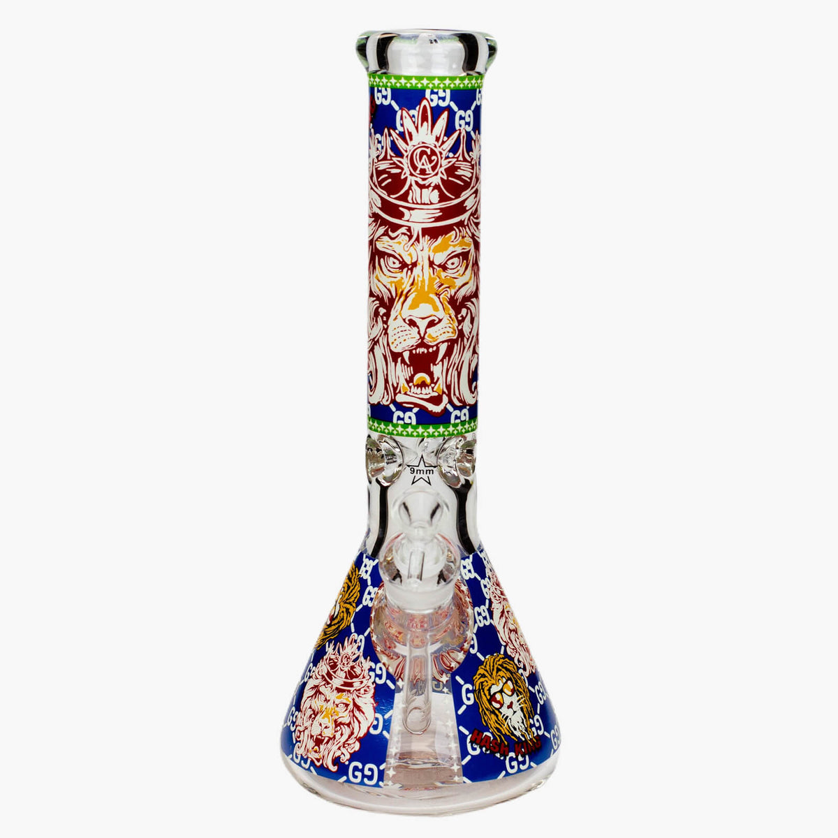 14" Hash King Glow In The Dark 9mm Glass Bong – INHALCO