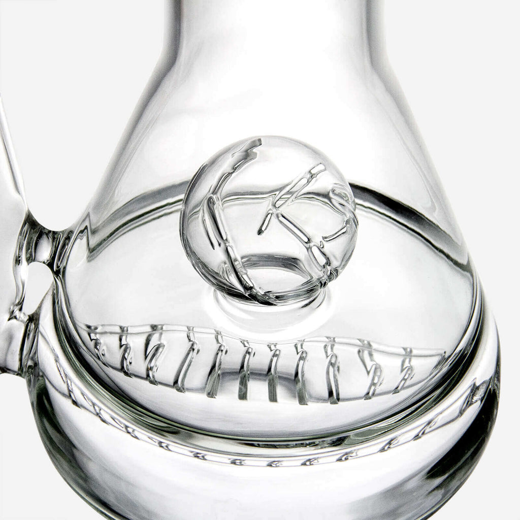 Inline to Ball Perc Sidecar Dab Rig, Crystal Ball Bong | INHALCO