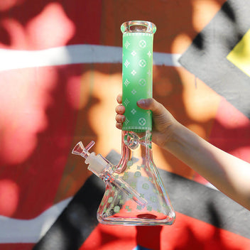 13.5" Louis Vuitton Bong Glow In The Dark | INHALCO