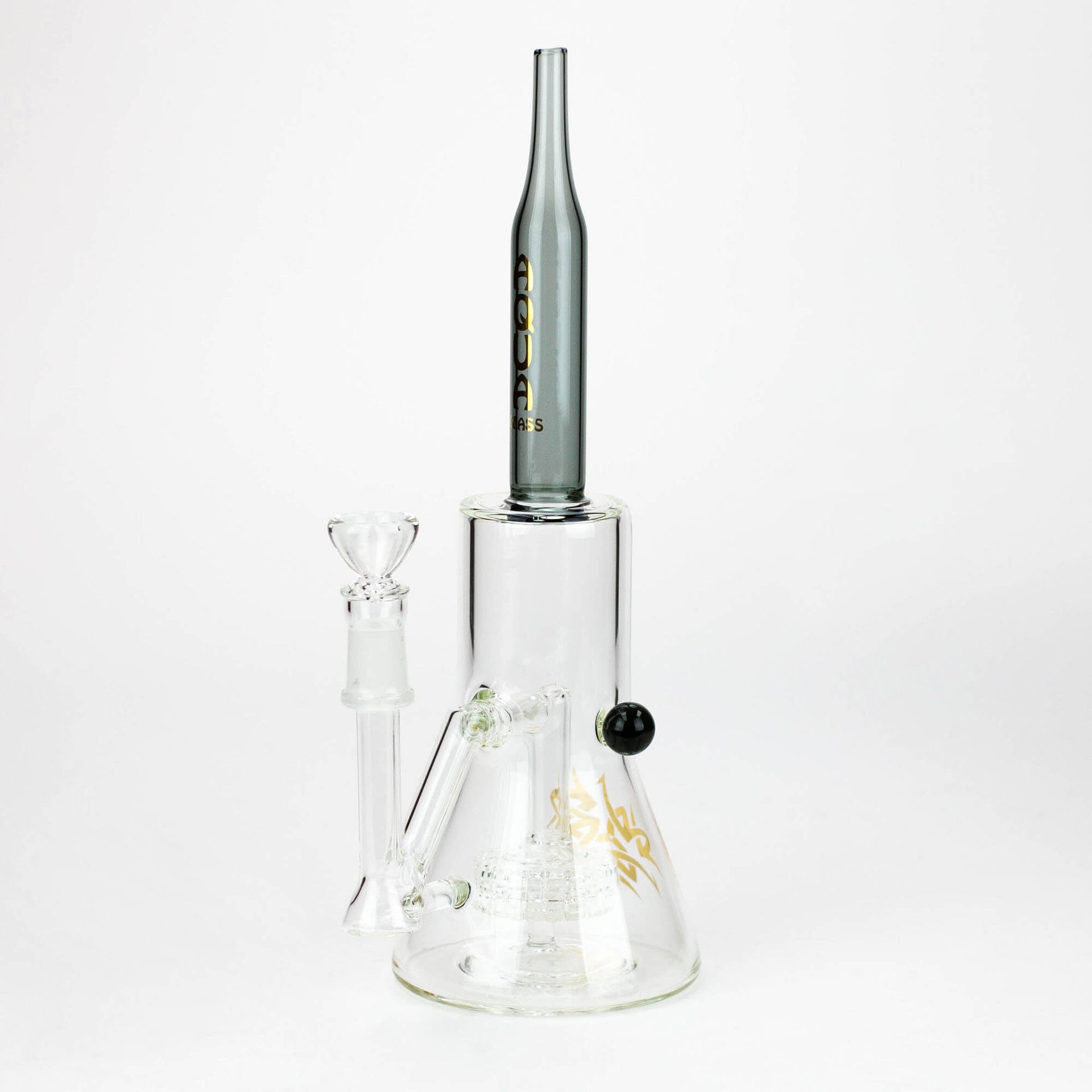 10" AQUA Glass Matrix Diffuser Rocket Glass Bong – INHALCO