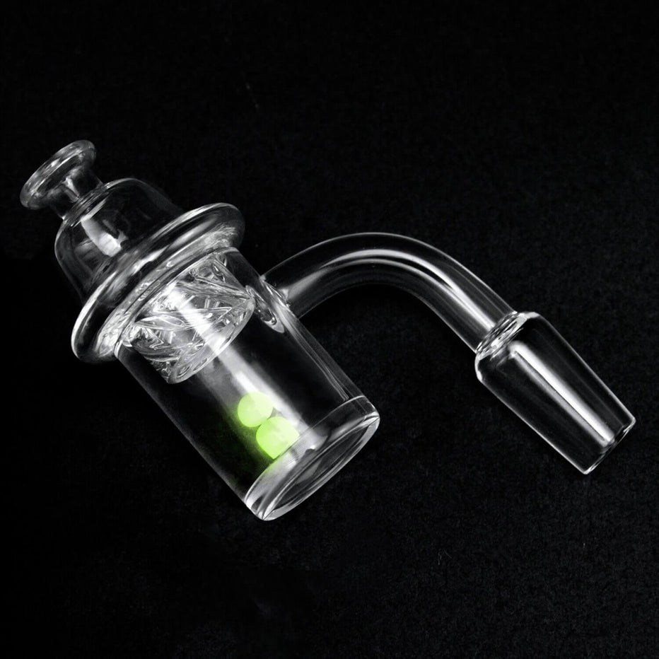 Quartz Banger with Spinner Carb Cap and Terp Pearls | INHALCO