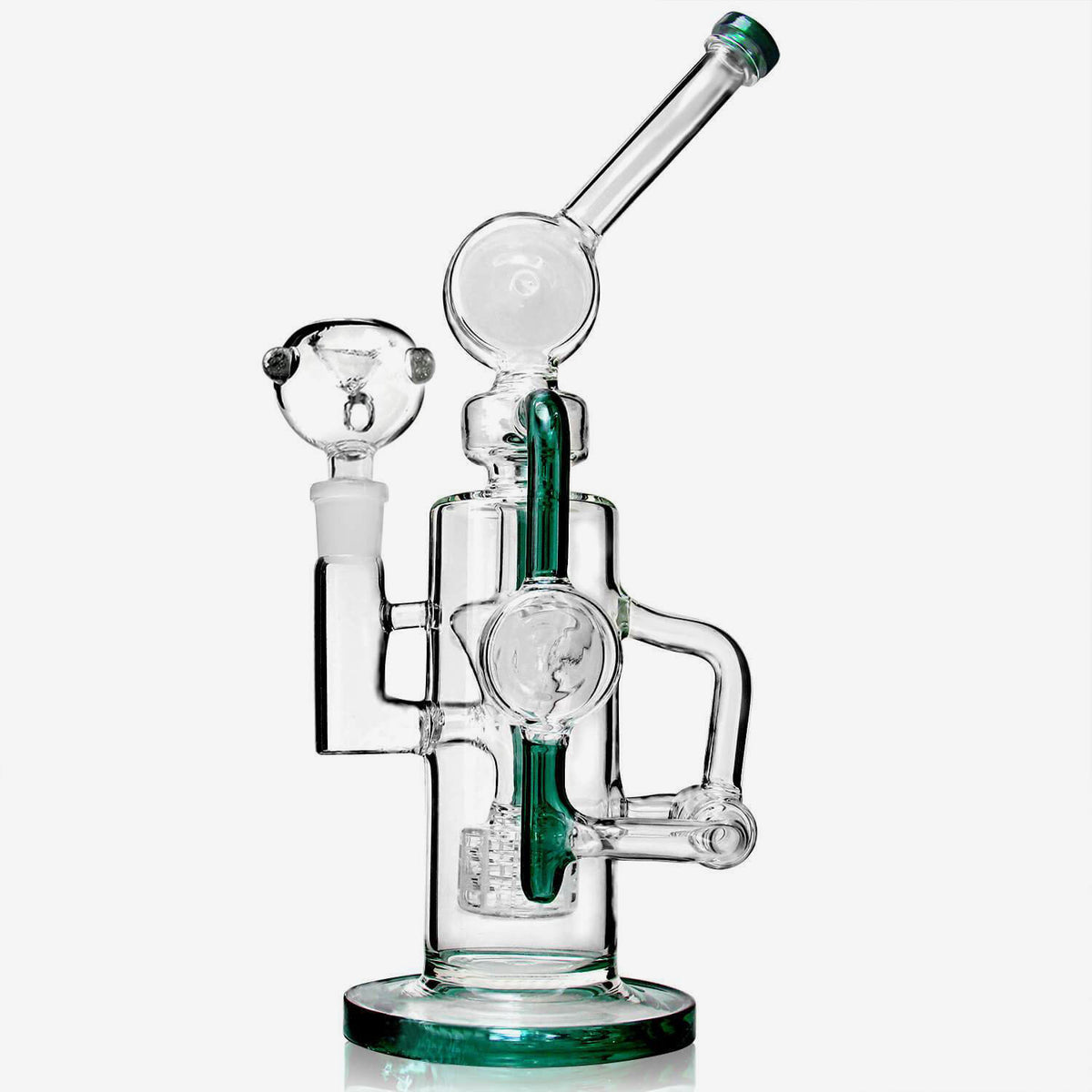 Double Recycler Glass Bong | INHALCO