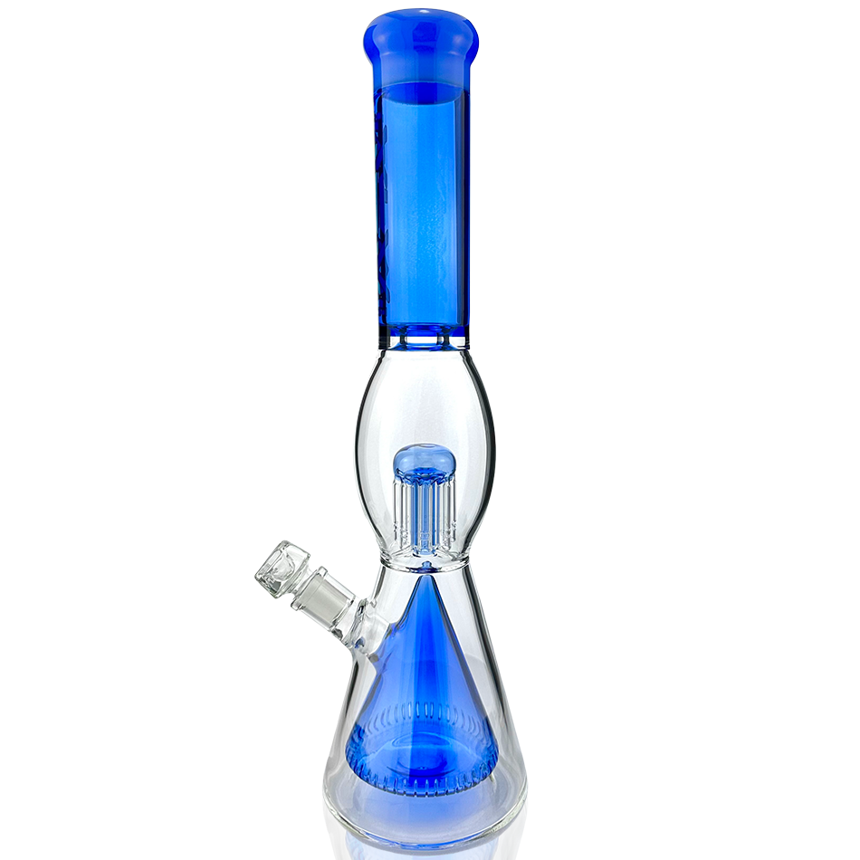 16" UFO Pyramid Perc Glass Beaker Bong – INHALCO