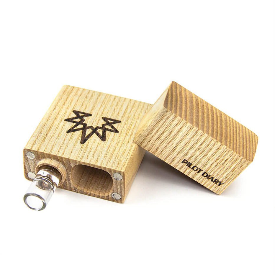 Wooden Dugout With Glass Bat | INHALCO