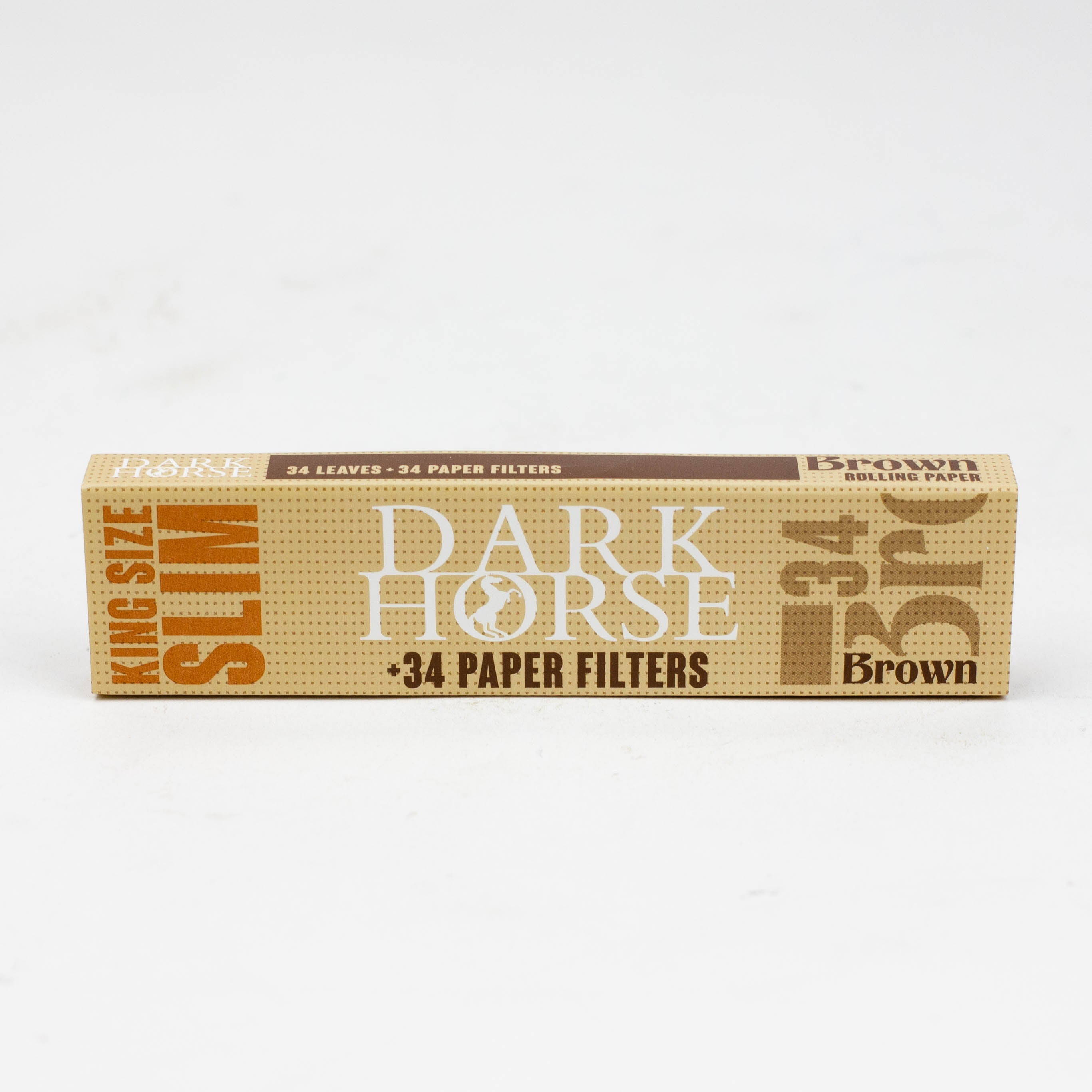 DARK HORSE King Slim Brown Rolling Paper + Filters – INHALCO