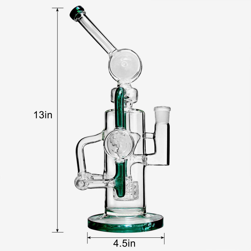Double Recycler Glass Bong | INHALCO