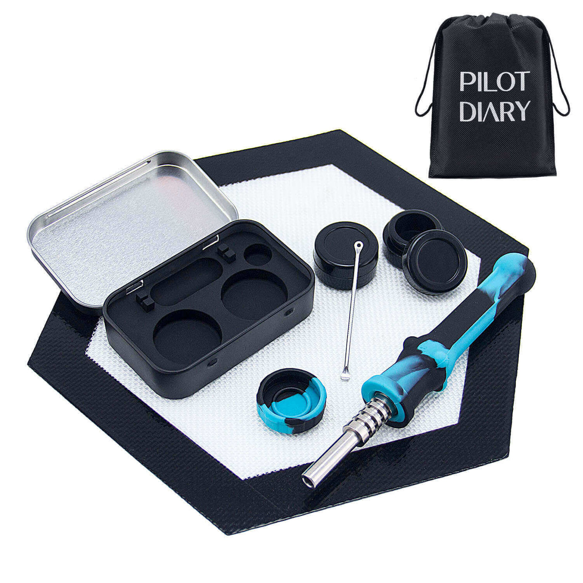 Silicone Honey Straw Kit With Travel Bag | INHALCO