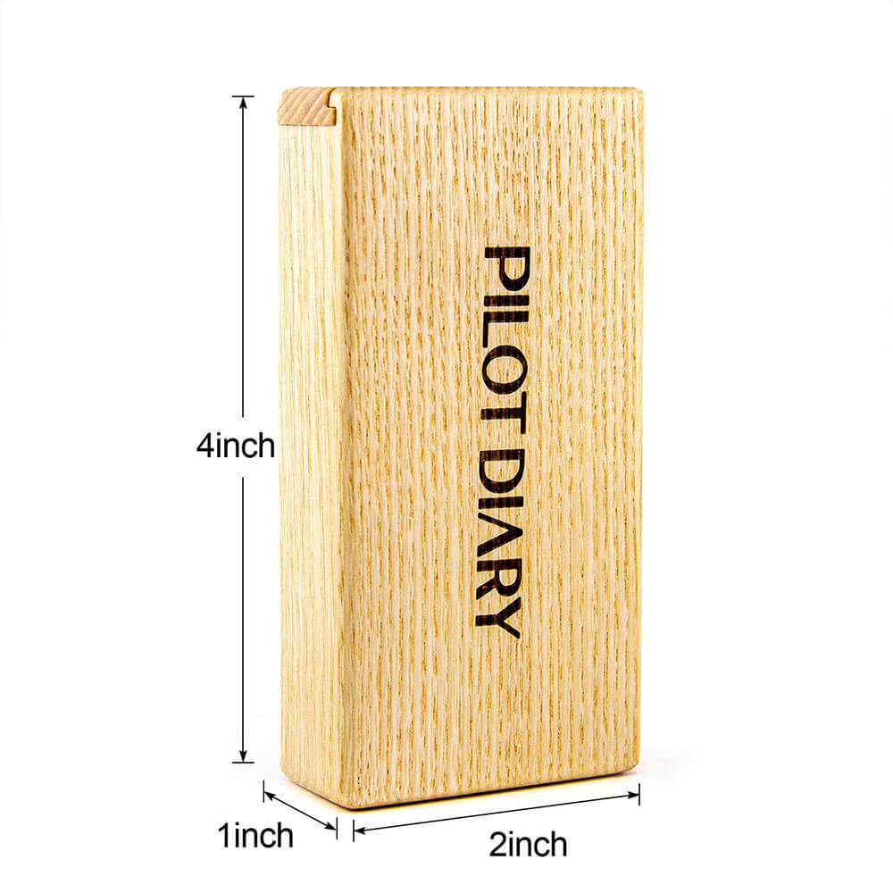 Slide Top Wood Dugout With Cleaning Tool | INHALCO