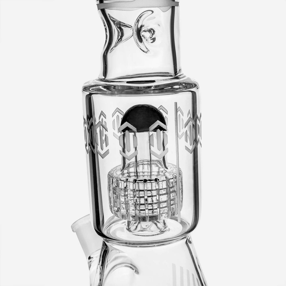 Frosted Sacred Geometry Beaker Bong Matrix Perc | INHALCO