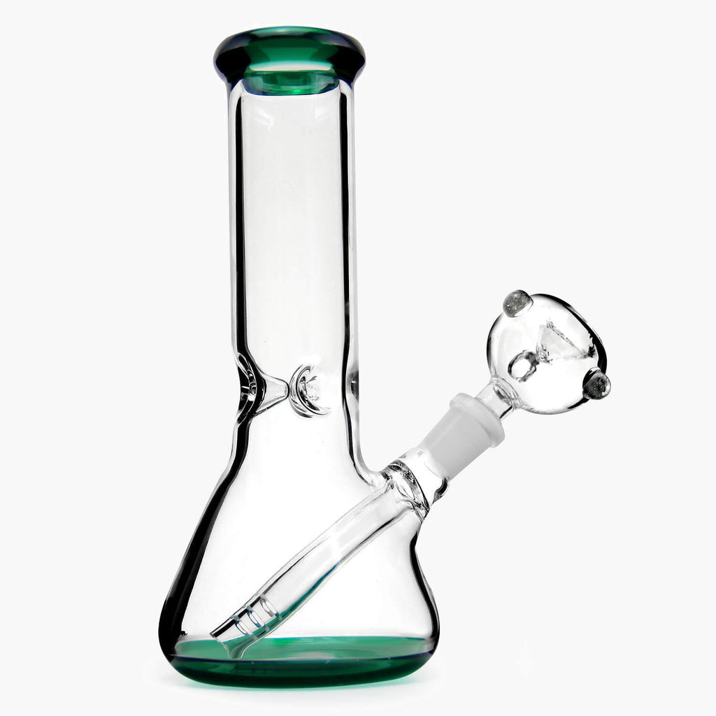 8″ Mini Beaker Bong Fixed Downstem | INHALCO