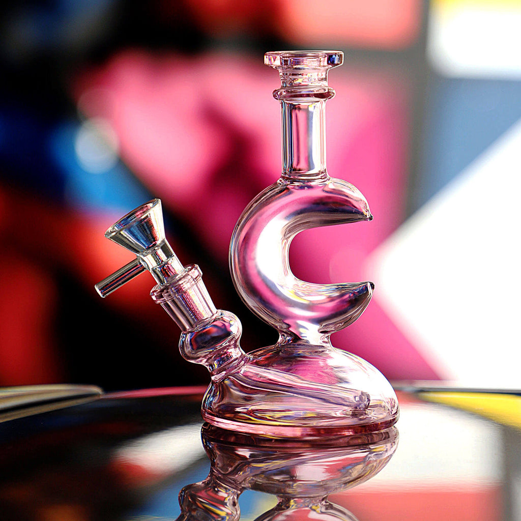 Crescent Moon Bong, Pink Bong | INHALCO