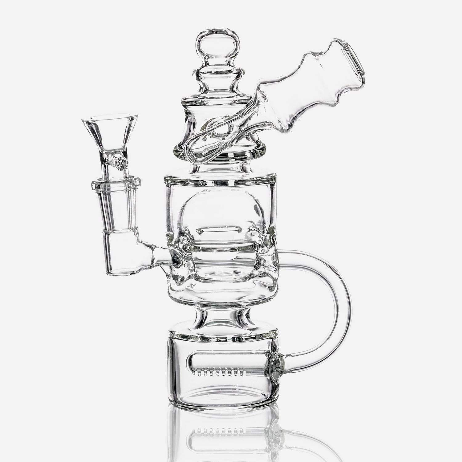 “Calypso” Inline Perc Recycler Water Pipe 6" | INHALCO