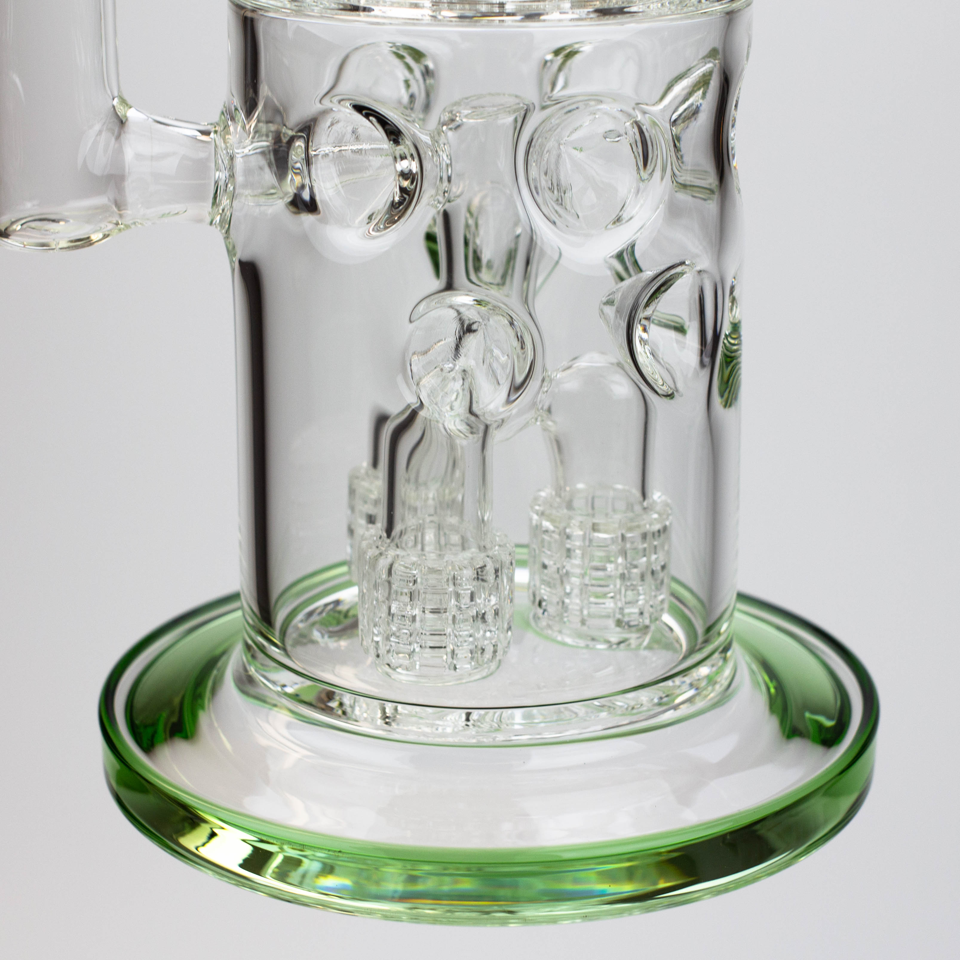 18" H2O Glass Tube Bong with Thriple Mini Showerhead Diffuser – INHALCO