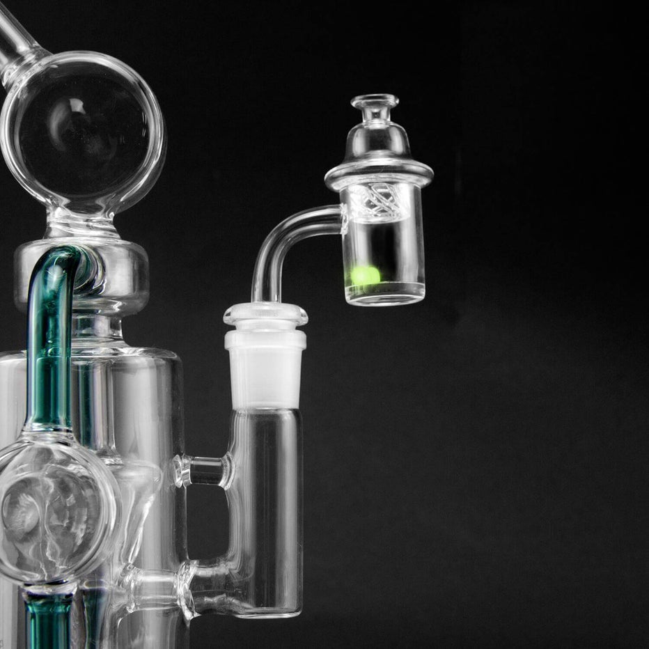Quartz Banger with Spinner Carb Cap and Terp Pearls | INHALCO