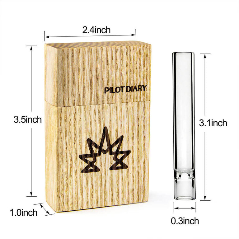 Wooden Dugout With Glass Bat | INHALCO